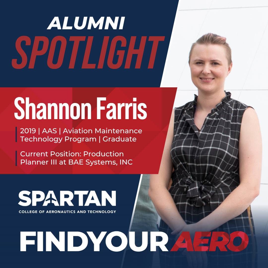 Spartan Alumni Spotlight: Shannon Farris - Spartan College of Aeronautics and Technology